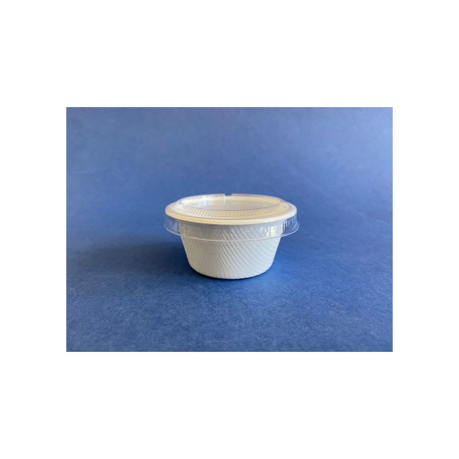 Pocillo Biodegradable Natural 2 oz | Frutaplas| Envases biodegradables