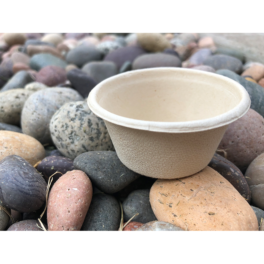 Pocillo Biodegradable Natural 2 oz | Frutaplas| Envases biodegradables